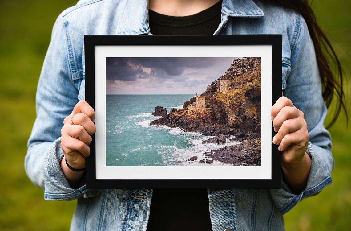 Cornwall art print | Crown Mines at Botallack, Seascape Photography ...